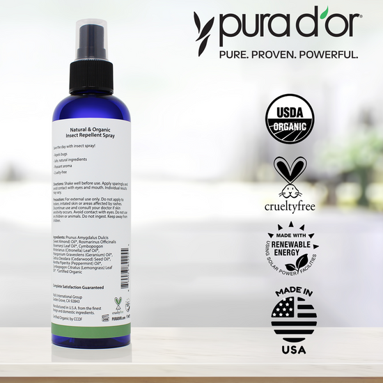 Natural & Organic Insect Repellant Spray 8oz – PURA D'OR